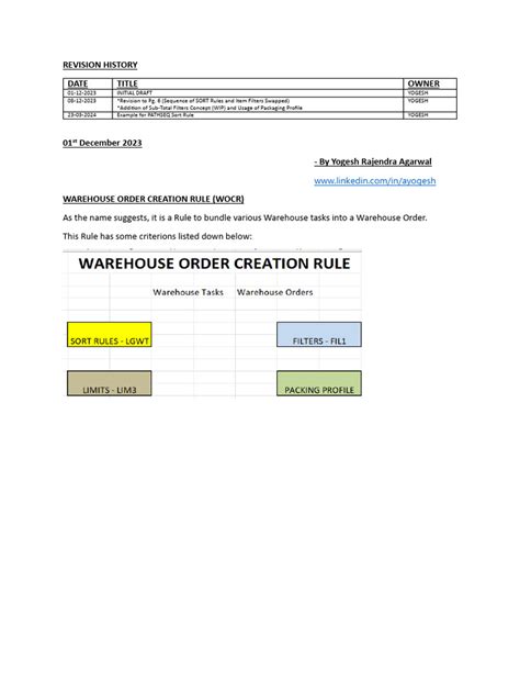 Exploring Warehouse Order Creation Rules In Sap Ewm 1711191411 Pdf
