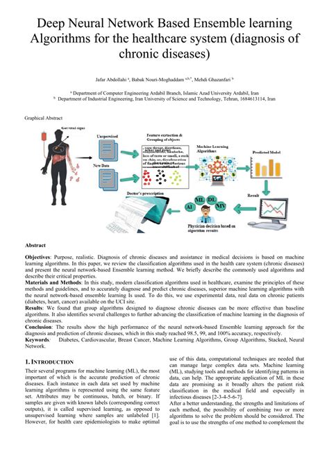 pdf deep neural network based ensemble learning algorithms for the healthcare system