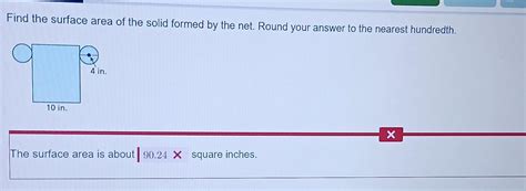 Solved Find The Surface Area Of The Solid Formed By The Net Chegg Com
