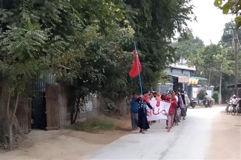 Nug အစိုးရ ထောက်ခံကြိုဆိုကြောင်းနှင့် ဖက်ဆစ် စစ်အာဏာရှင် ချေမှုန်းရေး ရွှေဘိုတွင် ဆန္ဒပြ Khit