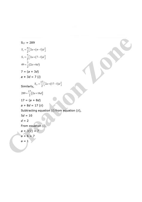 Class 10 Chapter 5 Arithmetic Progressions