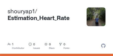 GitHub Shouryap Estimation Heart Rate