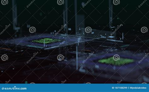 Development Innovation High Tech Cpu High Speed Data Processing 3d Video Stock Illustration
