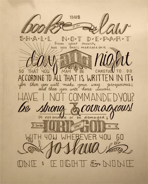 STEPHANIE P THOMSON JOSHUA HAND LETTERED PASSAGE