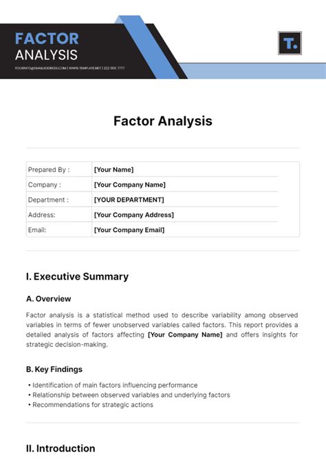 Free Factor Analysis Template To Edit Online