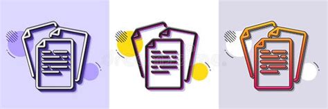 Documents Line Icon Doc File Page Sign Halftone Dotted Pattern Vector Stock Illustration