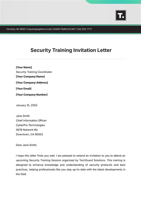 Free Training Invitation Templates Editable And Printable