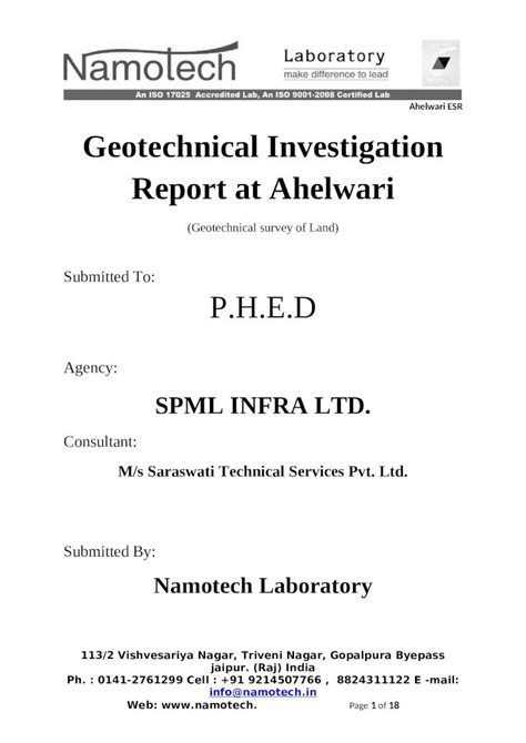 Docx Geotechnical Investigation Report At Ahelwari Corrected Docx