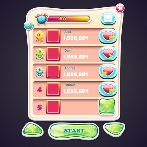 2 페이지 게임 Ui 설정 이미지 Freepik에서 무료 다운로드