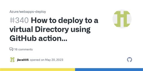 How To Deploy To A Virtual Directory Using Github Action Azurewebapps Deploy · Issue 340