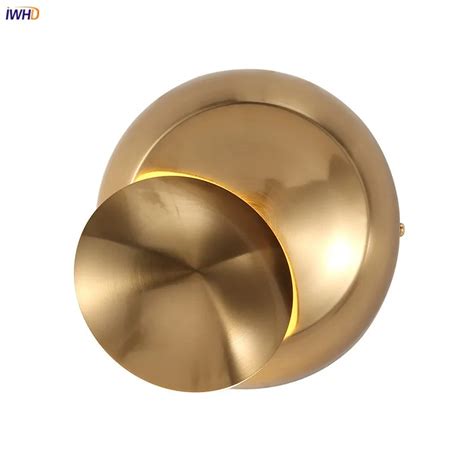 Iwhd 크리 에이 티브 철 Rotatable 벽 램프 Led 북유럽 Wandlamp 벽 빛 머리맡 욕실 조명기구 Applique Murale Luminaireled