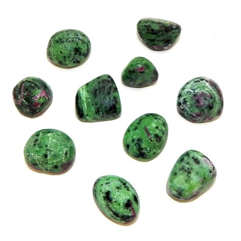 Ruby In Zoisite Tumbled Stone