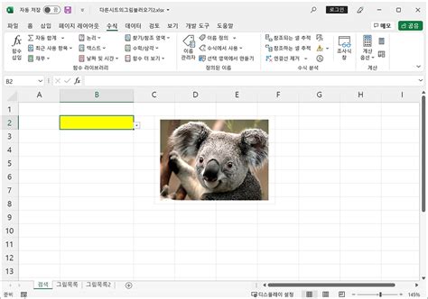 Index Match 함수를 사용하여 다른 시트의 그림을 불러올 때 선택항목이 없을 경우 빈 화면 나타내기 짤막한 강좌