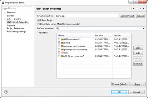 4 Creating And Configuring Projects — Gnatbench For Eclipse Users