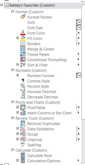 Custom Ribbon Excel By Ashley