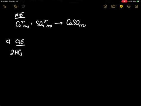 Write Balanced Complete Ionic And Net Ionic Equations For Each Reaction
