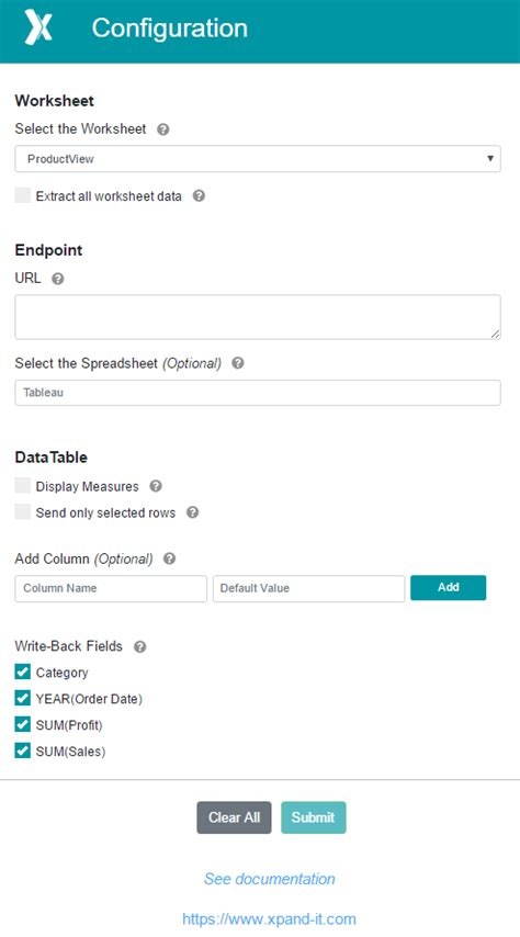 Tableau Write Back Extension