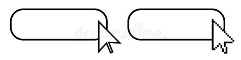 Click Cursor Button Computer Mouse Pointer Stock Vector Illustration