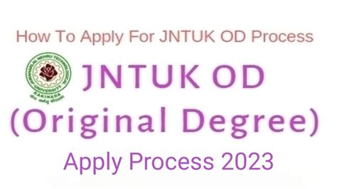 How To Apply For Jntuk Odoriginal Degree Telugu Jntuk Original