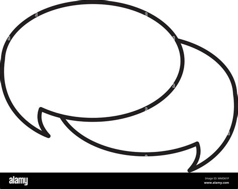 Line Chat Bubble Notes Text Message Stock Vector Image And Art Alamy