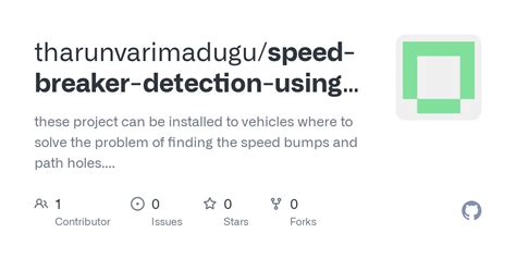 Github Tharunvarimadugu Speed Breaker Detection Using Lidar These Project Can Be Installed To