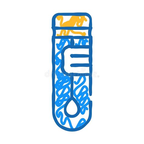Stick In Flask For Analysis Icon Doodle Illustration Stock Vector Illustration Of Flask