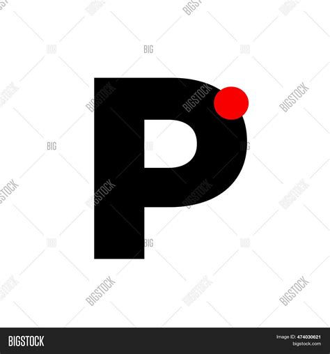 Letter P Red Dot P Image And Photo Free Trial Bigstock