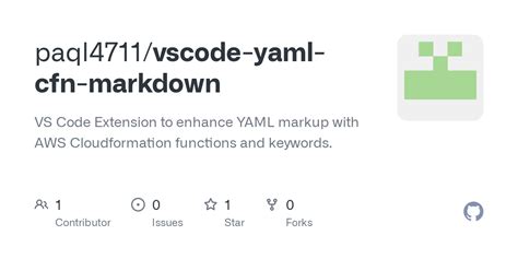 GitHub Paql Vscode Yaml Cfn Markdown VS Code Extension To Enhance YAML Markup With AWS