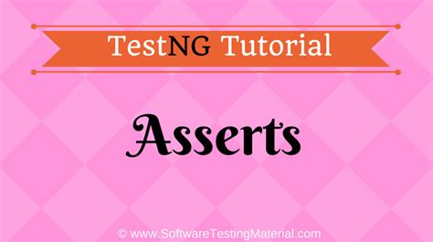 Testng Asserts How To Use Assertions In Testng
