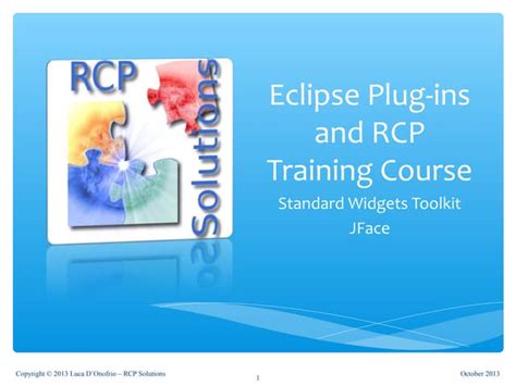 Eclipse Training Swt And Jface Ppt