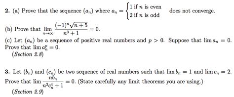 Solved If N Is Even A Prove That The Sequence An Chegg