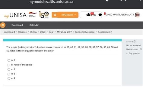 Solved Mymodules Dtls Unisa Ac Za UNISA MyModules Amin DINEO