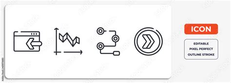 Set Of User Interface Outline Icons Thin Line Icons Included Data Import Interface Thin Line