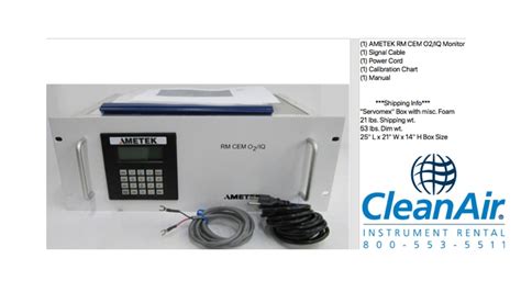Ametek Thermox Rm Cem O2 Iq Cleanair Engineering