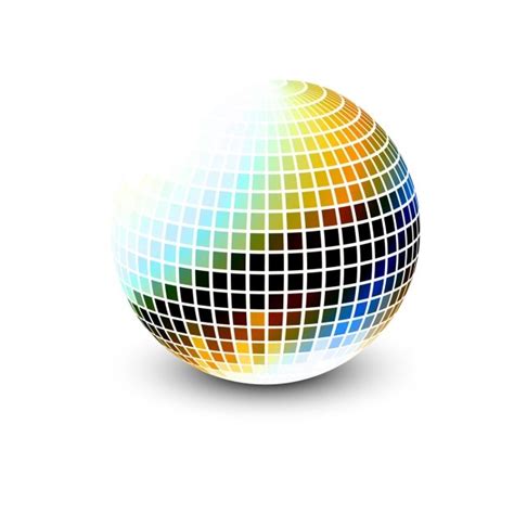 Free Vector Colorful Mosaic 3d Sphere