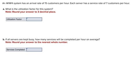 Solved In An M M 1 Queueing System The Arrival