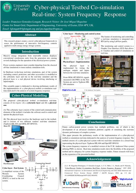 Pdf Cyber Physical Testbed Co Simulation Real Time System Frequency Response