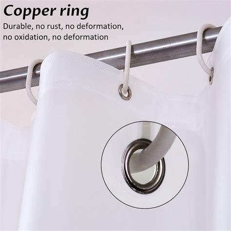 Badu Bg Бели завеси за душ Водоустойчива удебелена завеса за баня Едноцветна полиестерна тъкан