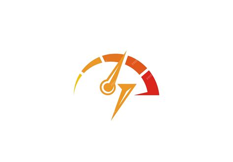 Premium Vector Speedometer With Lightning Logo Speed Rpm Automotive Symbol Design Concept