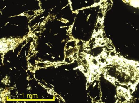 In Situ Hyaloclastic Basaltic Facies With A Jig Saw Fit Texture Plane Download Scientific