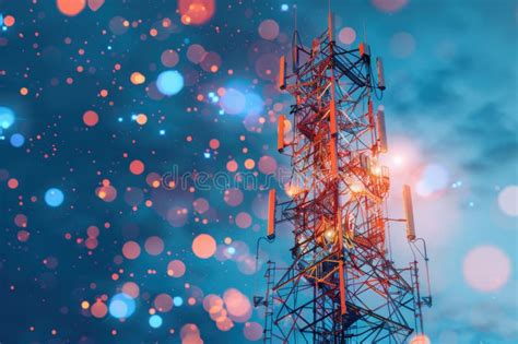 Innovative Mobile Communication Network Concept With High Speed Data Transfer Stock Image