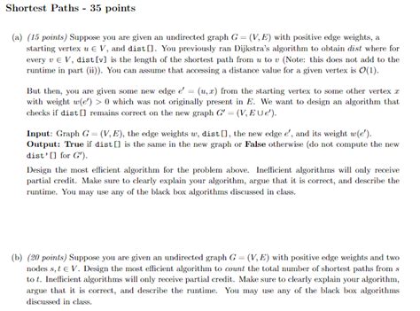 Solved A 15 Points Suppose You Are Given An Undirected