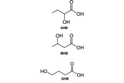The Chemical Structure Of Ahb Bhb And Ghb Download Scientific Diagram