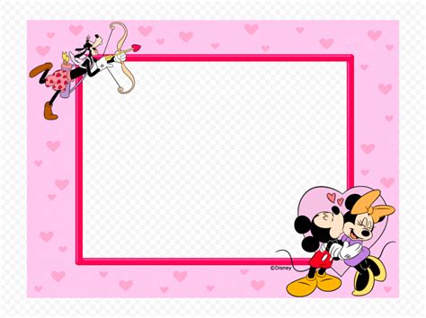 Mickey And Minnie Mouse Lovely Photo Frame Hd Png Citypng