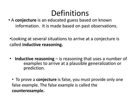Ppt Inductive Reasoning And Conjecture Powerpoint Presentation Id 2838615