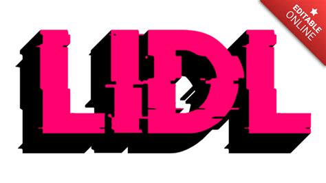 Lidl D Pink Glitch Editable Text Effect Generator