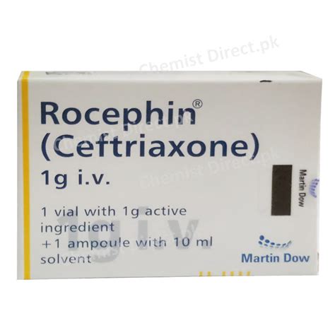 Rocephin 1g Iv Injection Chemistdirectpk