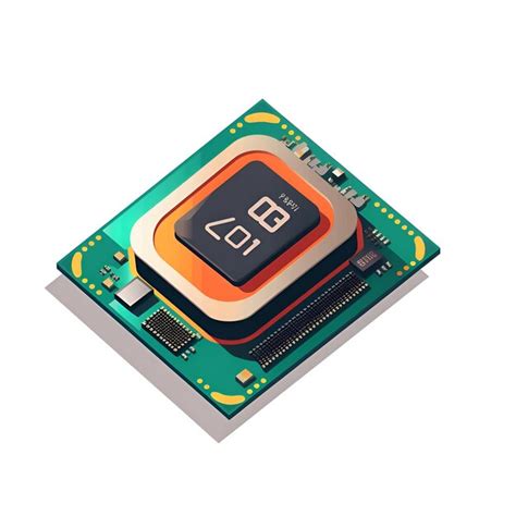 premium ai image isometric cpu microprocessor isolated on white
