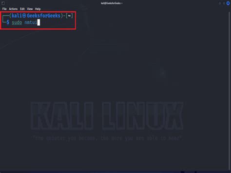 configuring ip networking with nmtui in linux geeksforgeeks