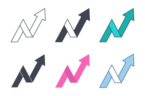 Increase Arrow Icon Collection With Different Styles Arrow Growing Pointing Up Icon Symbol